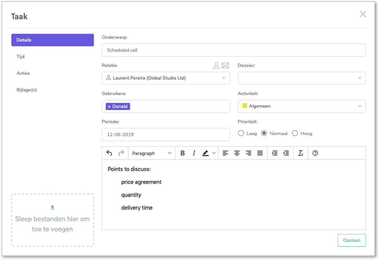 New-task | SpinOffice CRM
